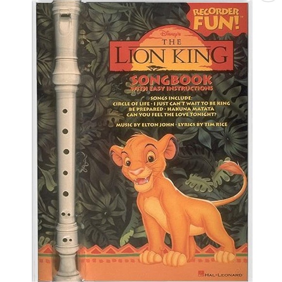 Other | The Lion King Song Book For Recorder Beginner Walt Disney ...